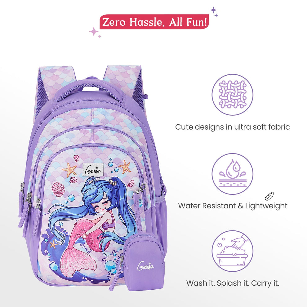 Genie Mermaid Small Backpack for Kids – Dhariwal Bags