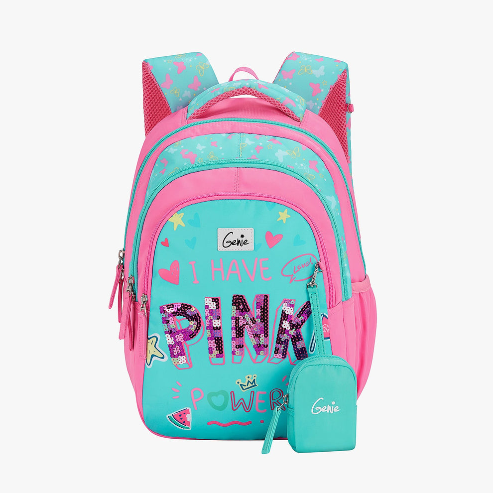 Genie Pinkpower Small Backpack for Kids - Teal-20L – Dhariwal Bags
